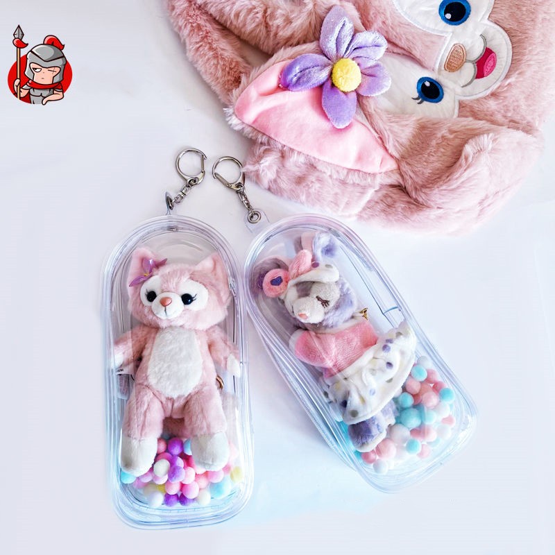 Fashion Transparent Doll Storage Bag PVC Toy Box With Zipper Stuffed ...