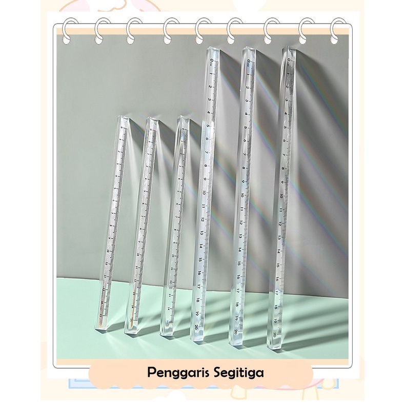 Shopaholic TKK 50192 Transparent Triangle Ruler Triangle Ruler School ...