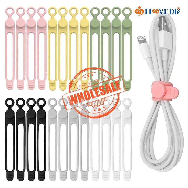 [Best Choice] High Quality Soft Silicone Data Cable Organize Tie/ Multi ...