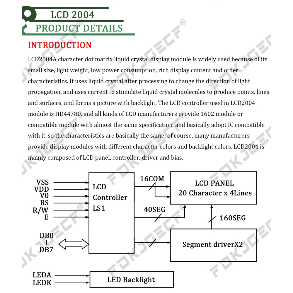 LCD2004 2004 20x4 2004A Blue/Green screen HD44780 Character LCD /w IIC ...