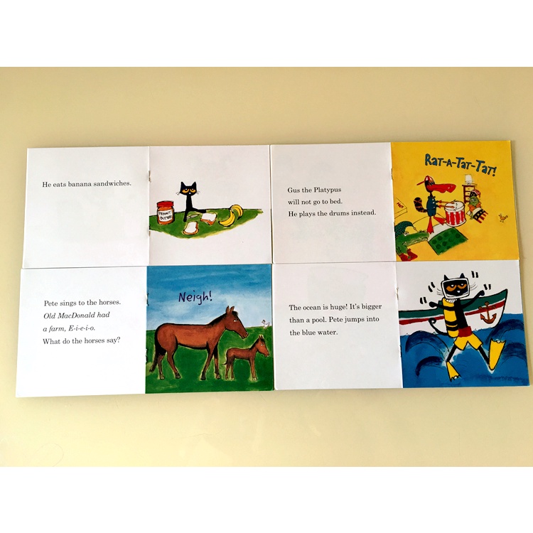 Pete The Cat I Can Read Phonics Picture Book Kids Learning Short Vowel ...