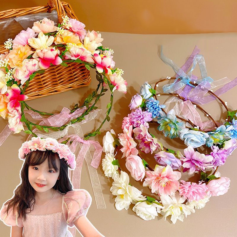 Flower Crowns Headdress Girl Children Flower Headdress Princess Head ...