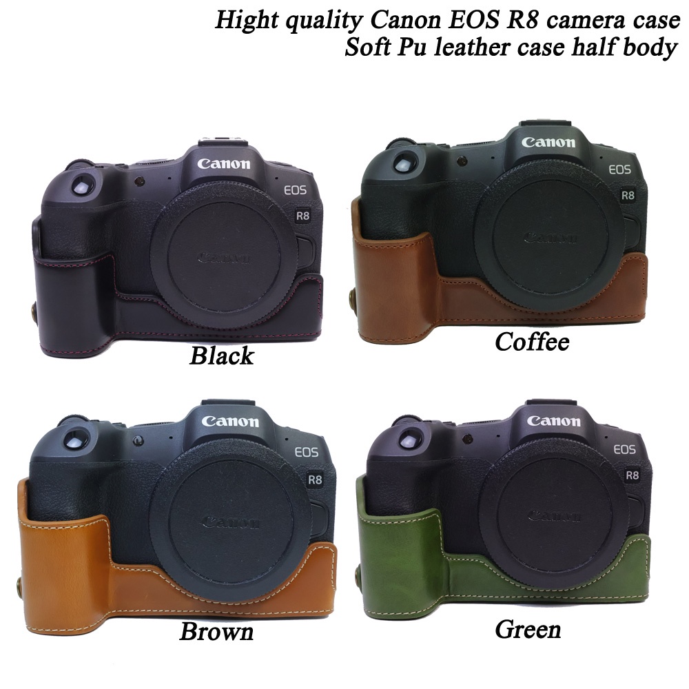 Canon R8 R50 Camera Case Pu Leather Half Body For Canon EOS R8 EOS R50 ...