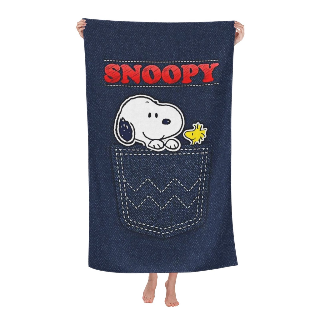 Snoopy Unisex Microfiber Towels Bath Robes Bath Towels Fashion Printed ...