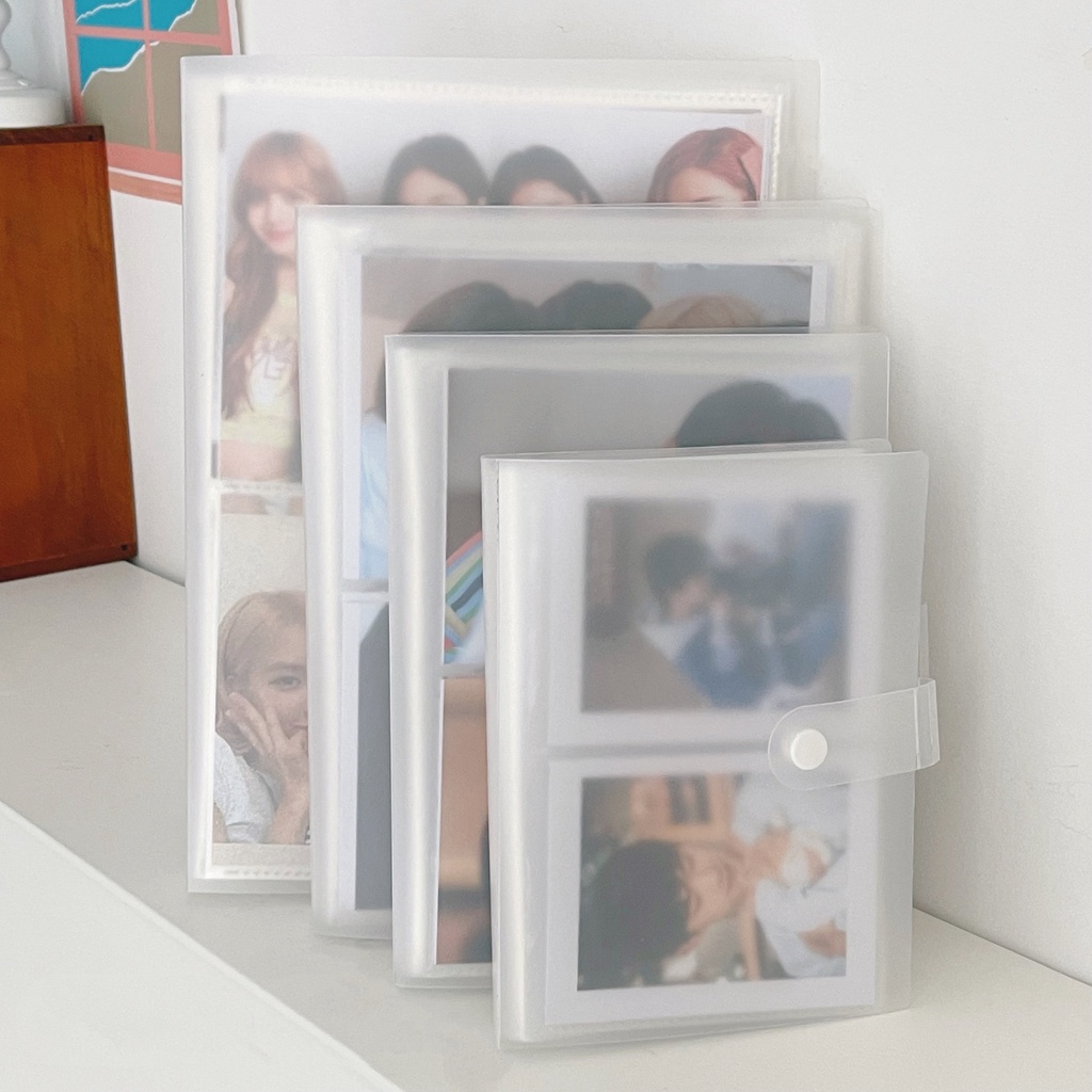 160 Grids Frosted Interstitial Photo Album Photocards Postcard Storage ...