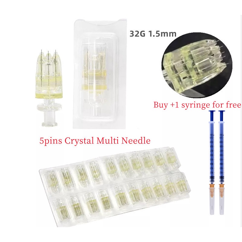 Mesotherapy Crystal 3/4/5Pin Multi Needles For Meso Gun Injection ...