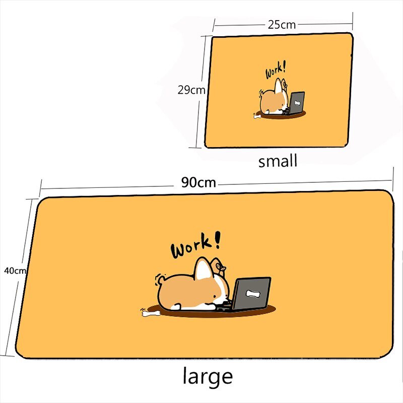 Mairuige Cute Corgi Dog Large Mouse Pad Mouse Gamer Kawaii Anime ...