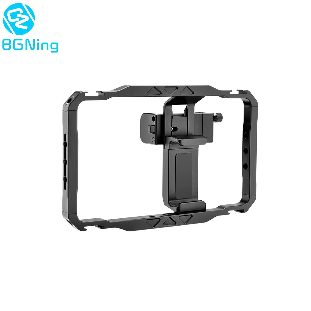 Universal Mobile Phone Cage for Vlogging Live Broadcast LED Selfie Mic ...