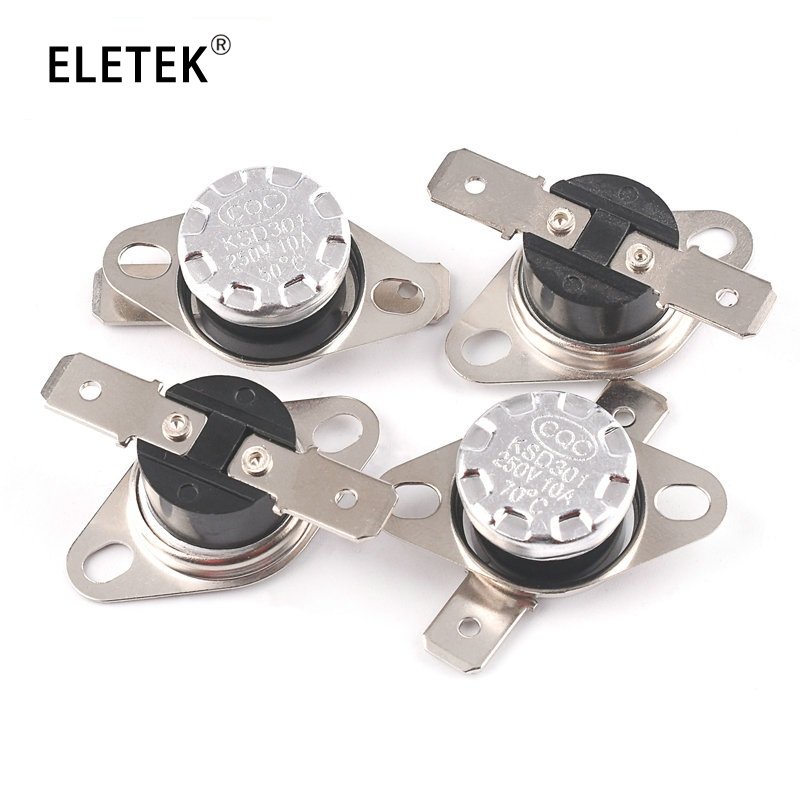 5Pcs KSD301 250V 10A Normal Closed Open Temperature Switch Thermal Control 40C 50C 70C 80C 90C ...
