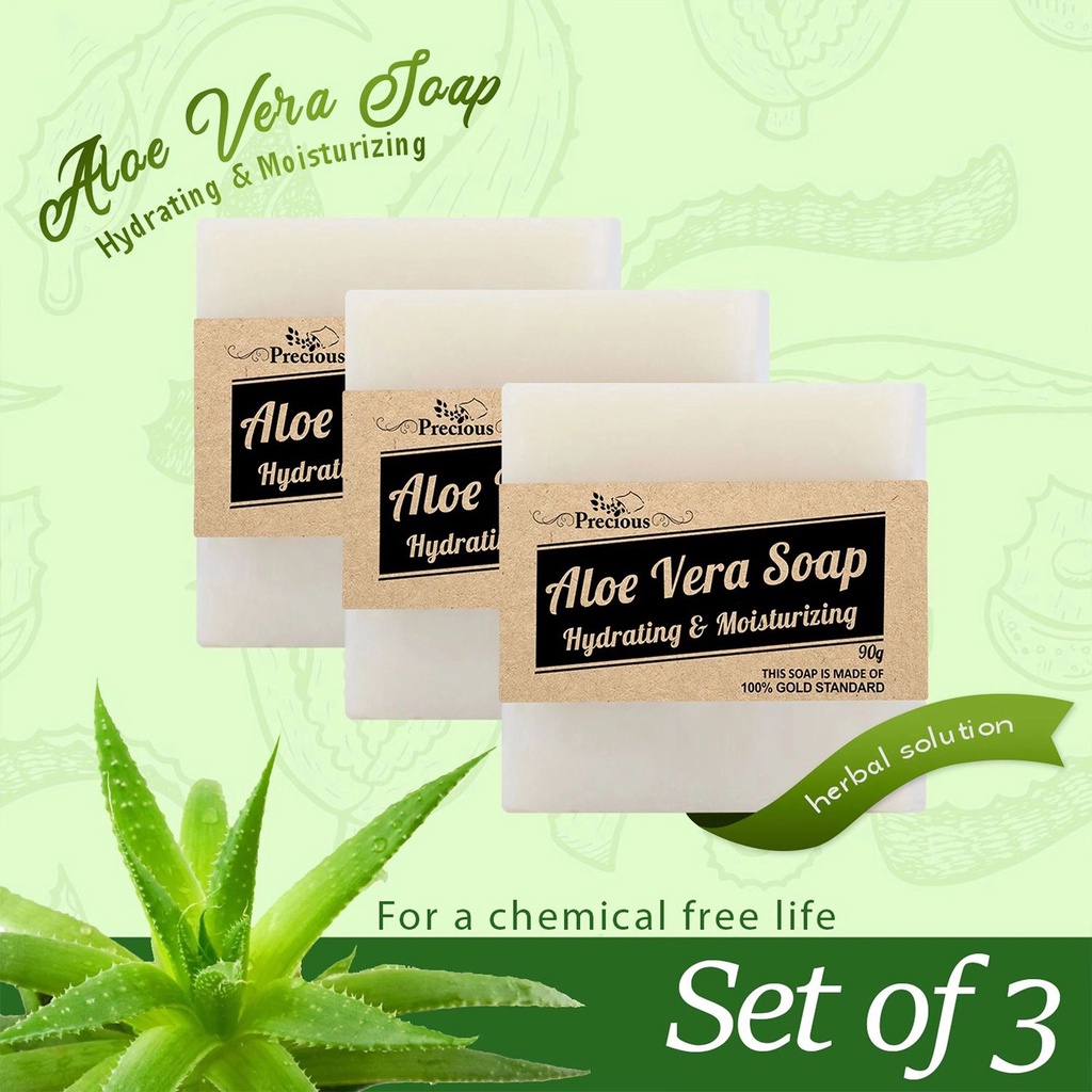 YUMI Aloe Vera/abila Body Soap - Set of 3 (3x90gram) | Shopee Philippines