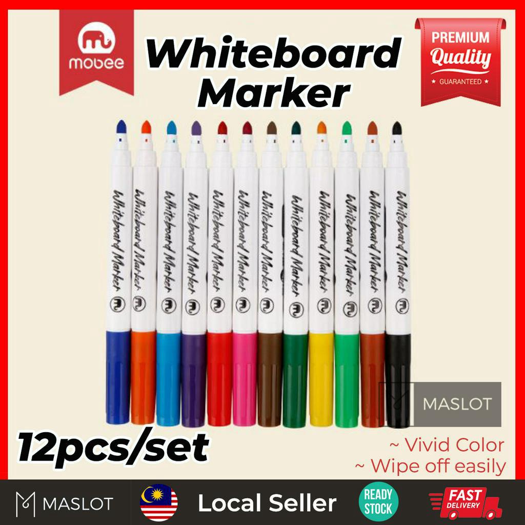 MOBEE 12 Color Whiteboard Marker Pen Set (Jumbo/Fine) | Shopee Philippines