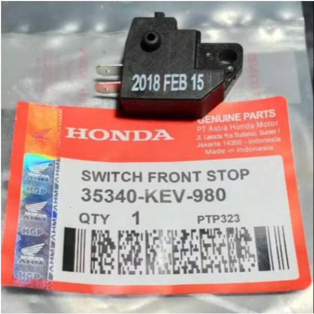 (UB) Genuine Honda Switch Front Stop - Click 125/150cc V1 Only, Beat FI ...