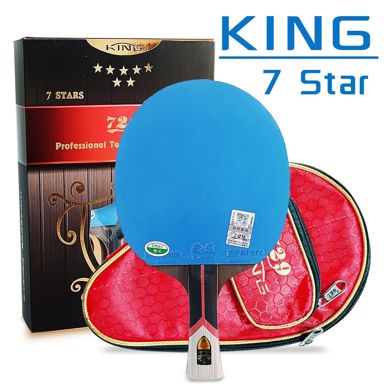 729 King 6/7 Star Table Tennis Racket Brand New Blue Rubber Sticky Ping ...