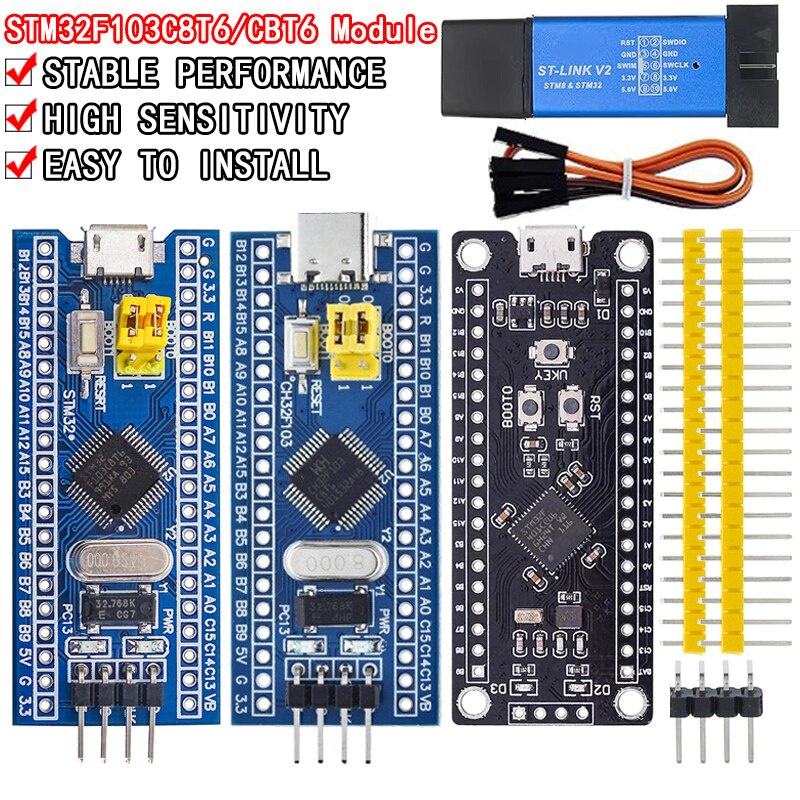 STM32F103C8T6 CH32F103C8T6 ARM STM32 Minimum System Development Board STM32F401 STM32F411 + ST ...