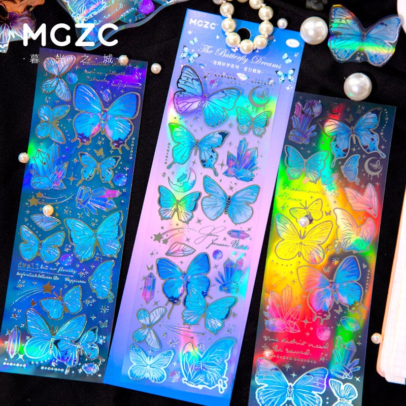3 Sheets Butterfly Stickers Transparent Decorative Butterfly Decals ...