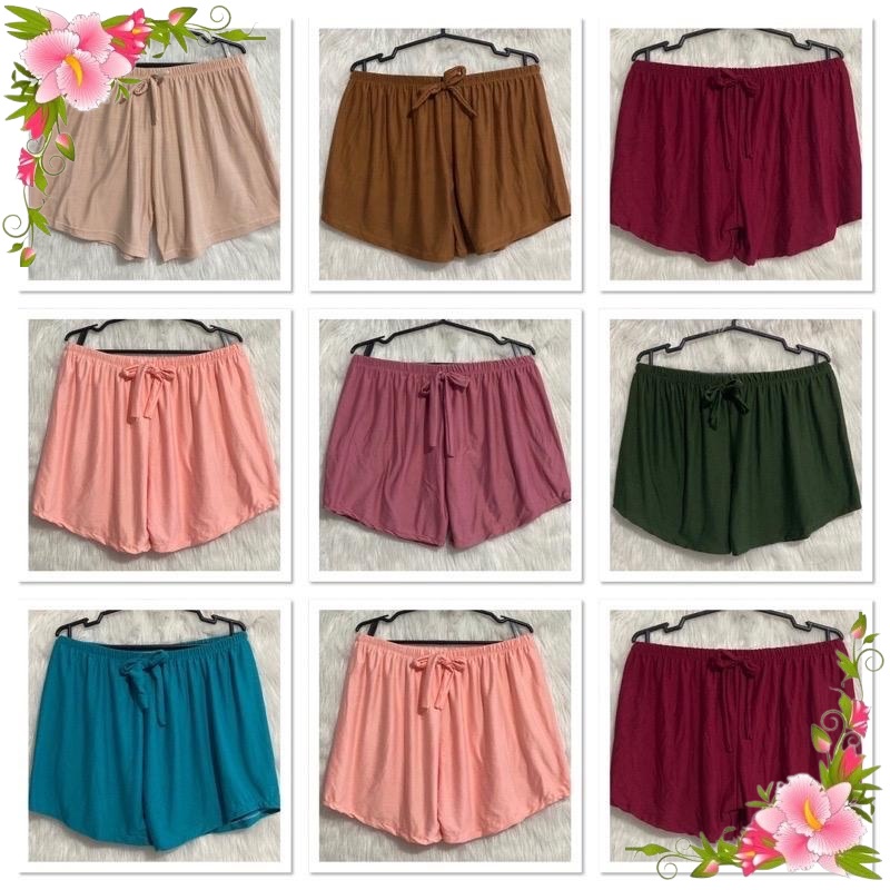 Plain Pastel Short and Dark Medium to Plus Size Short Pambahay Casual ...