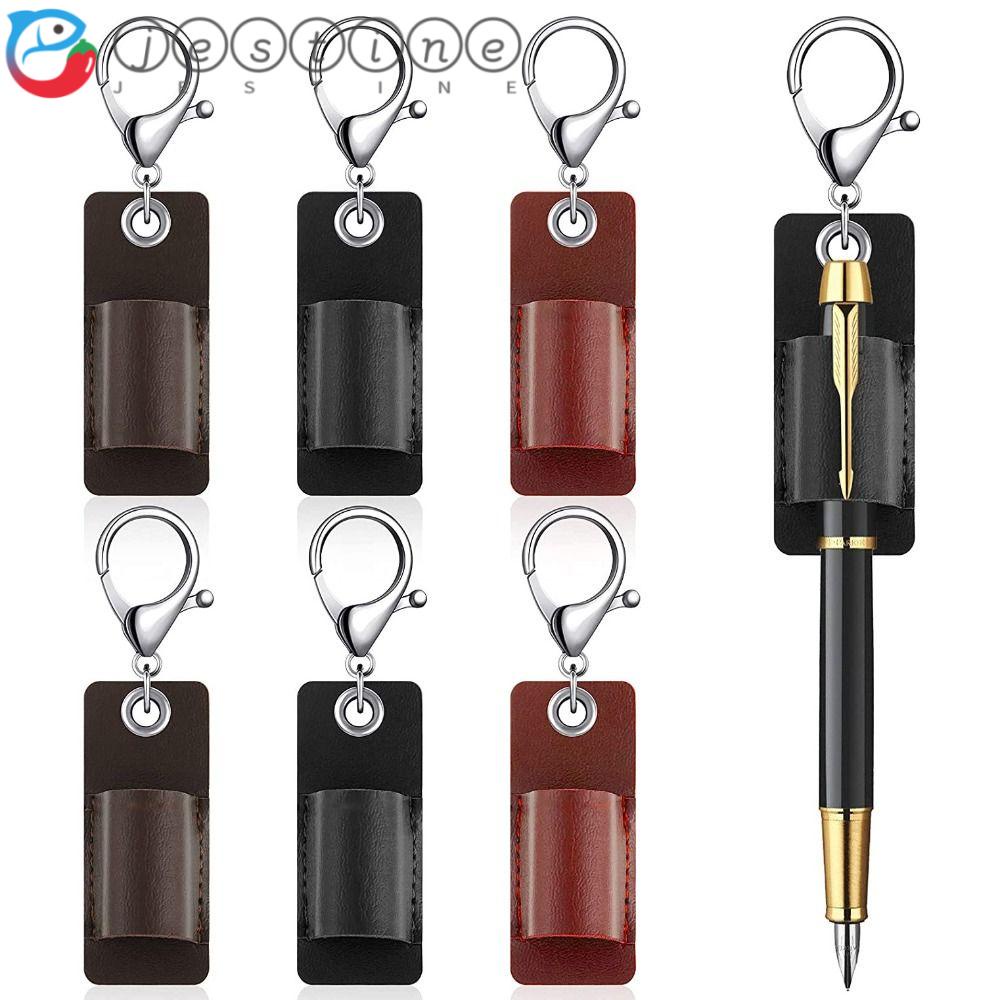 JESTINE Pen Holder Keychain Fashion Business Pen Storage School Office ...