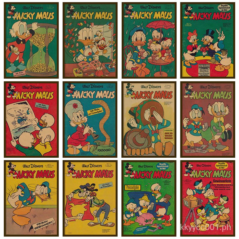 Disney Retro Donald Duck Poster for Wall Canvas Painting Art Funny ...