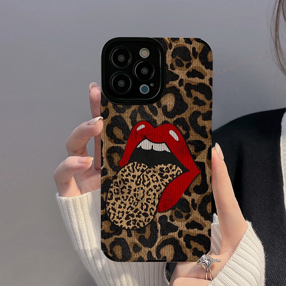 Cute Cartoon Leopard Tongue Phone Case For iPhone 11 12 13 14 Pro Max ...