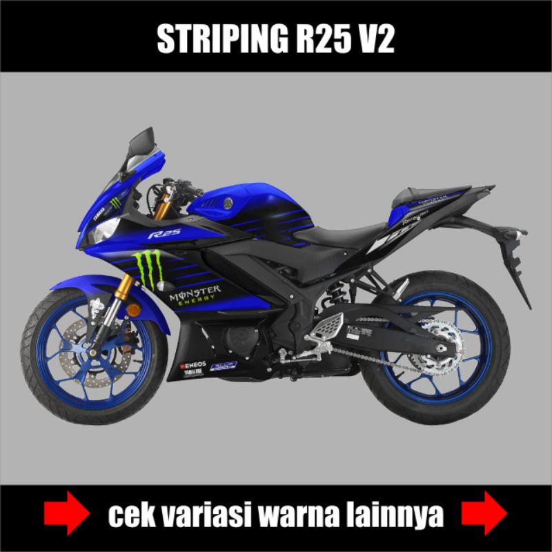 Striping YAMAHA R25 V2 Graphic ME/DECAL Sticker Motorcycle YAMAHA YZF ...