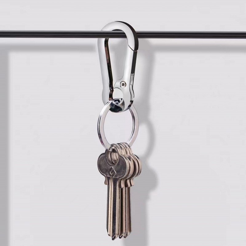 Fashion Key Ring Hanging Keychain Simple Anti-lost Waist Belt Clip ...