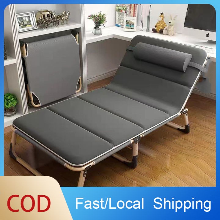 Folding Bed 300kg Load-bearing Outdoor Reclining Beach portable bed ...