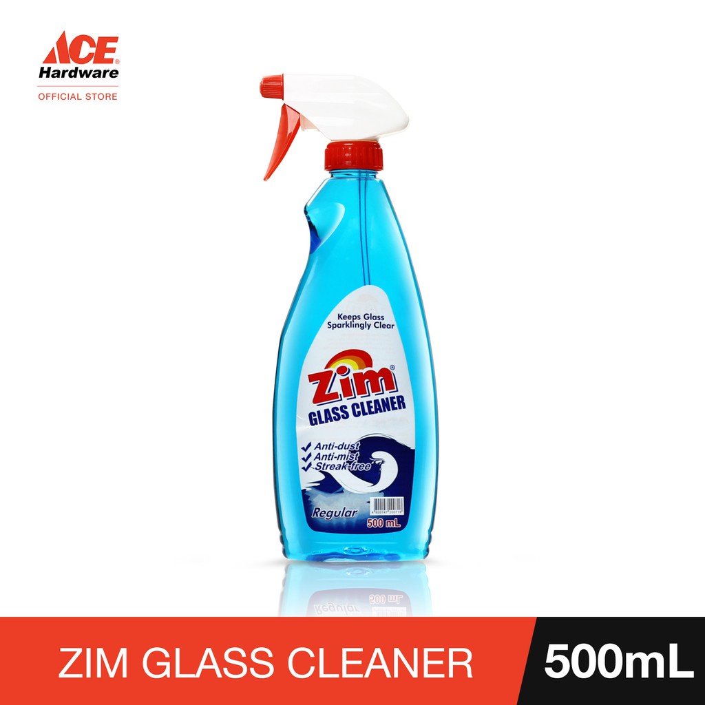 Zim Glass Cleaner with Spray (Blue) | Shopee Philippines