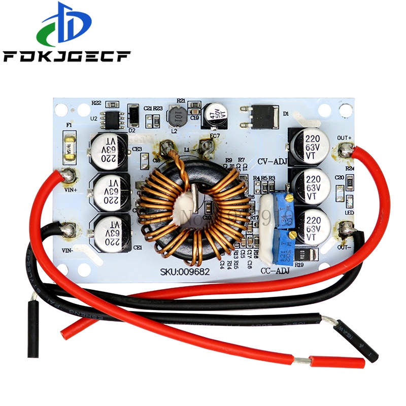 600W Aluminum Plate DC-DC Boost Converter Adjustable 10A Step Up Constant Current Power Supply ...