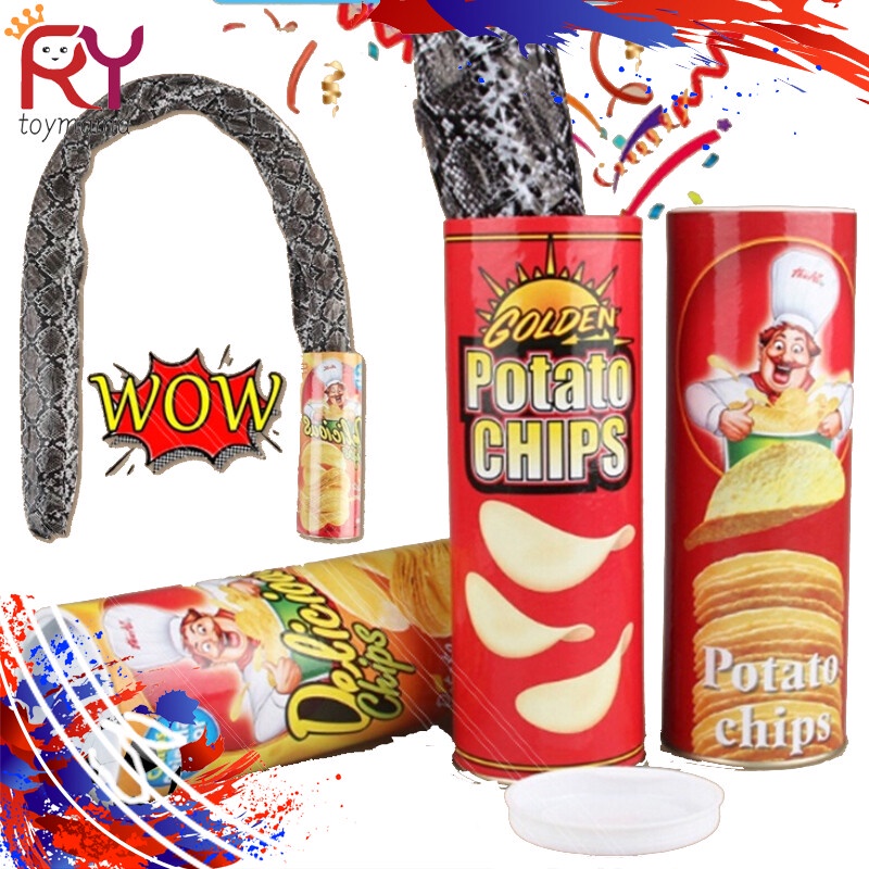 Prank Potato Chips Cans Snake Tricks Joke Scary Fries Play Fun Toys ...