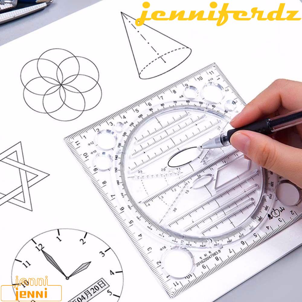JENNIFERDZ Students Springhall Angle Gifts Circle Maker Drawing Ruler ...