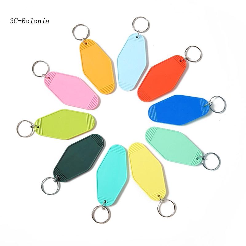 【PC】 10x Motel Keychain Blank Vintage Rhombus Hotel for Key Tag ...