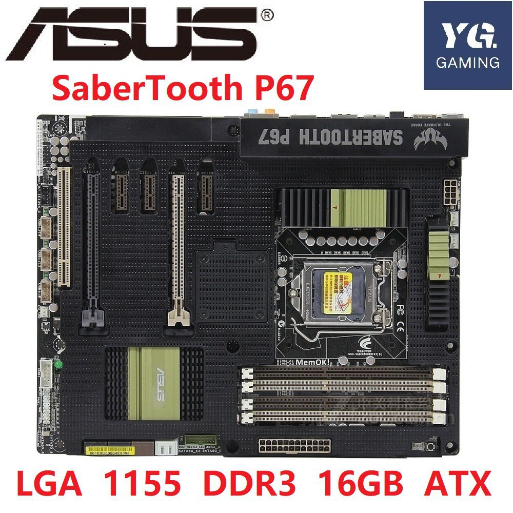 Asus SaberTooth P67 Z77 Desktop Motherboard P67 Socket LGA 1155 i3 i5 i7 DDR3 32G ATX UEFI BIOS ...