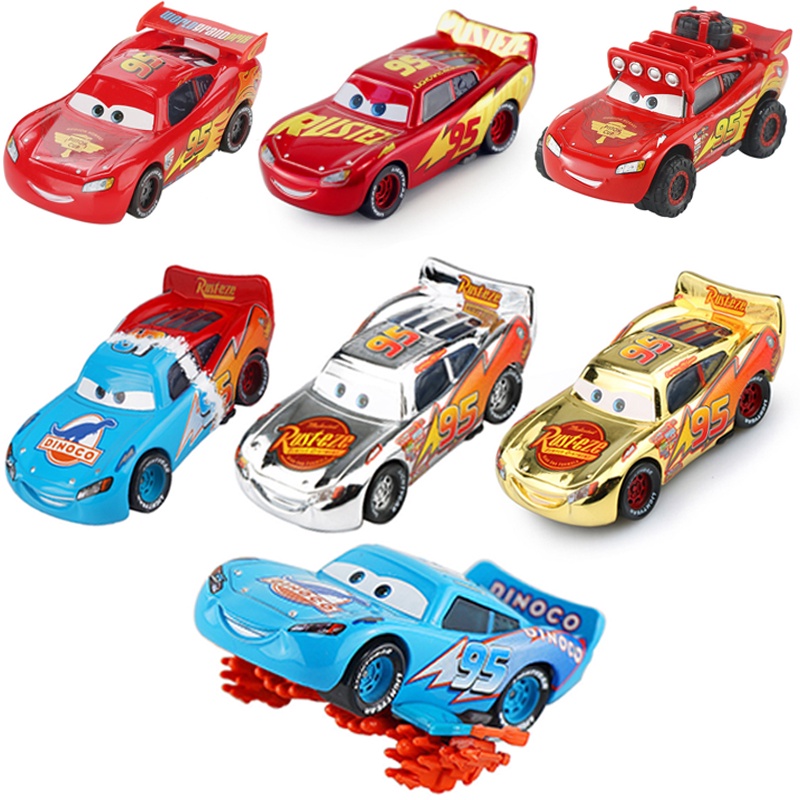 Disney Pixar Cars 2 Lightning McQueen Car Toys Mcqueen 1:55 Diecast ...