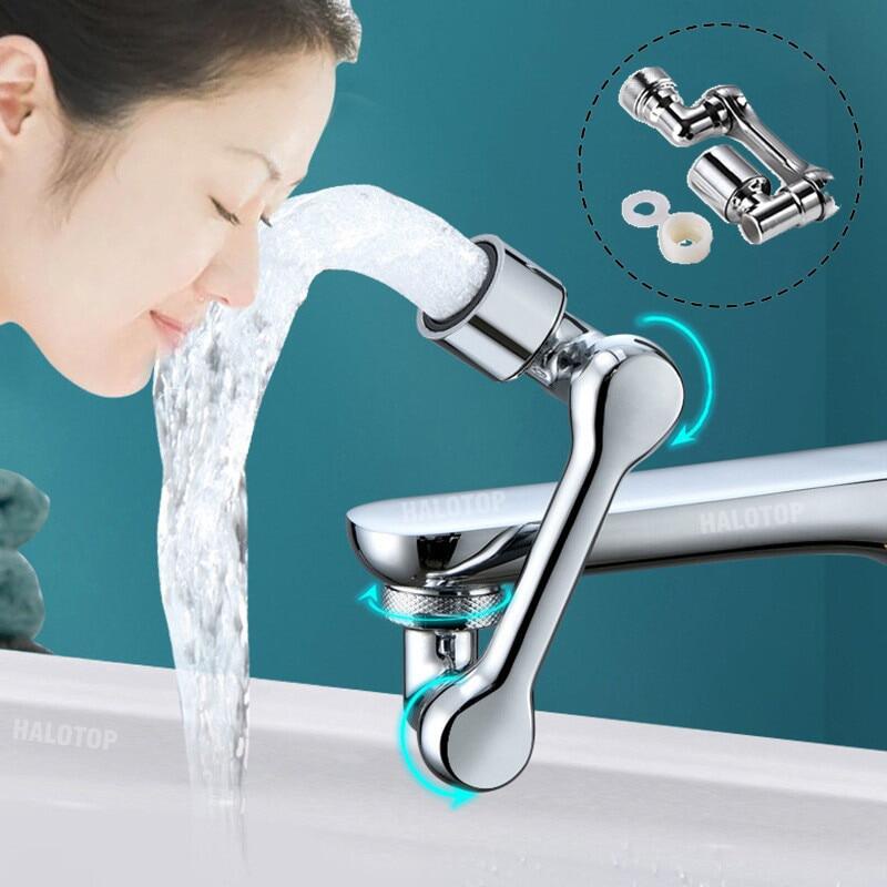 Rotatable Extension Faucet Aerator 1080 Degree Swivel Robotic Arm Water ...