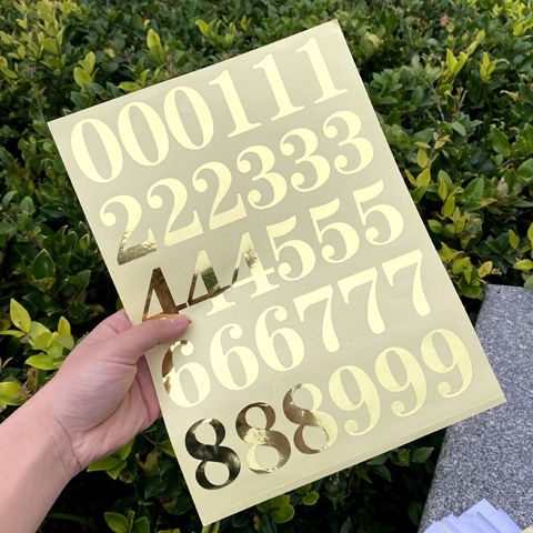 Customized Waterproof Hollow Number Stickers Letter Stickers Serial ...