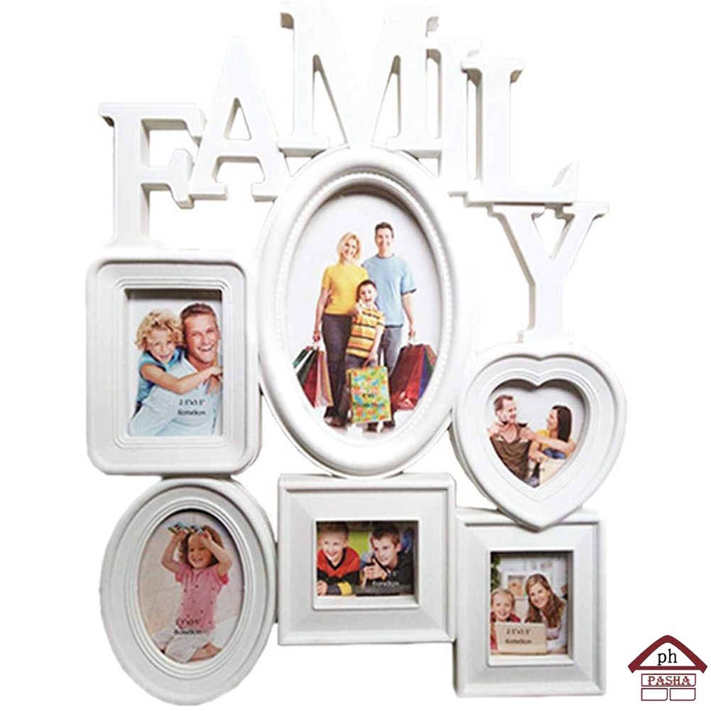 StarALL Family Photo Frames Wall Hanging Combination 6 Pictures Holder ...