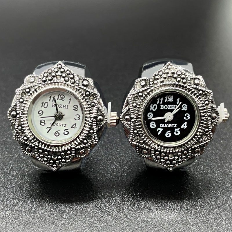 New Round Quartz Finger Rings Ring Watch Digital Watch Elastic Stretchy ...