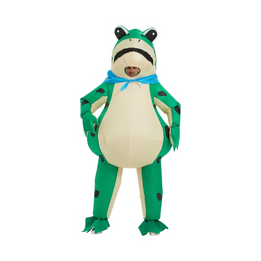 Inflatable Frog Costume for Adults Funny Green Frog Cosplay Air Blow Up ...
