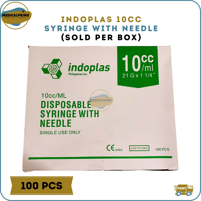 INDOPLAS Disposable Syringe with Needle (SOLD PER BOX) | Shopee Philippines