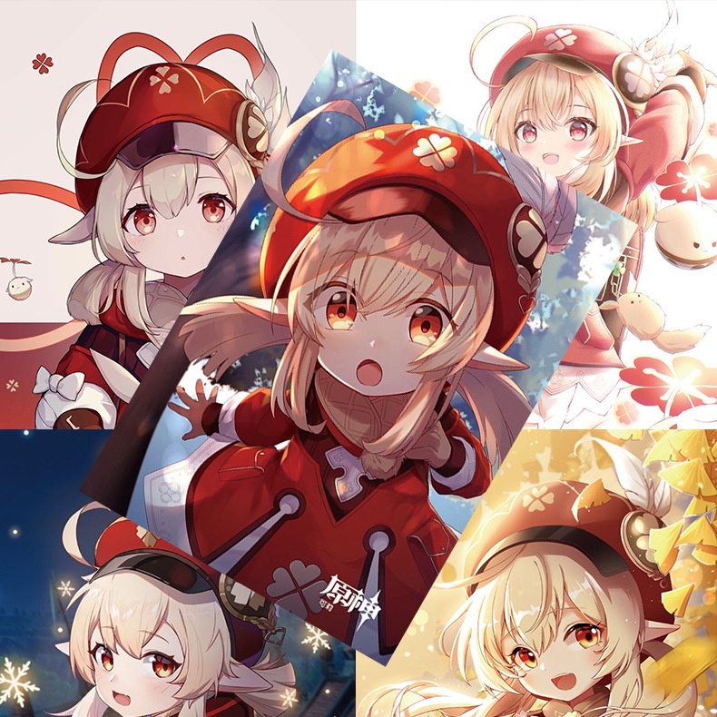 8pcs/set Project Genshin Project Genshin Impact Klee Klee Poster 42 ...