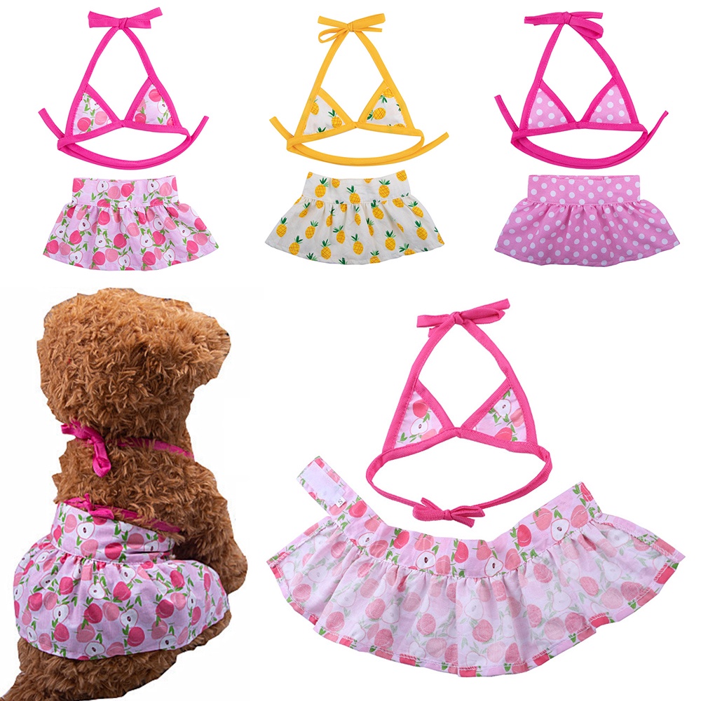 Pet Beach Skirt Dog Bikini Set Swimwear Summer Cat Clothing Dress Sexy ...