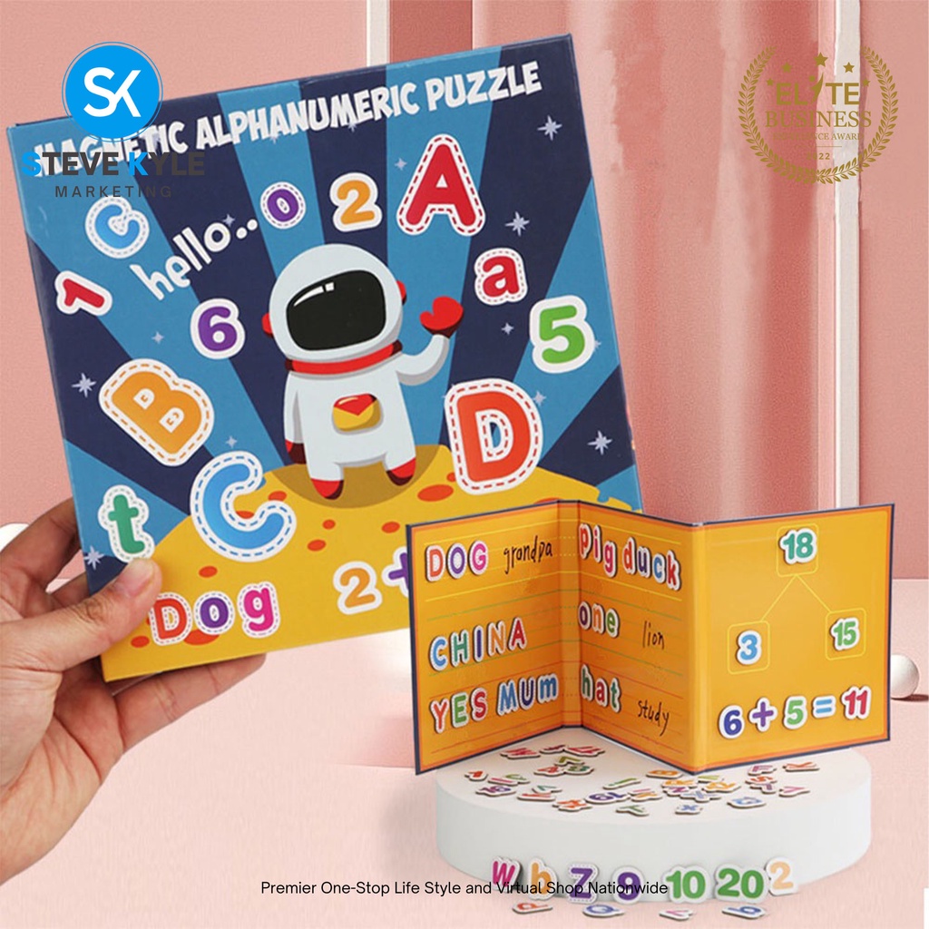 Early Learning Magnetic Alphanumeric Puzzle Educational Toy | Shopee ...
