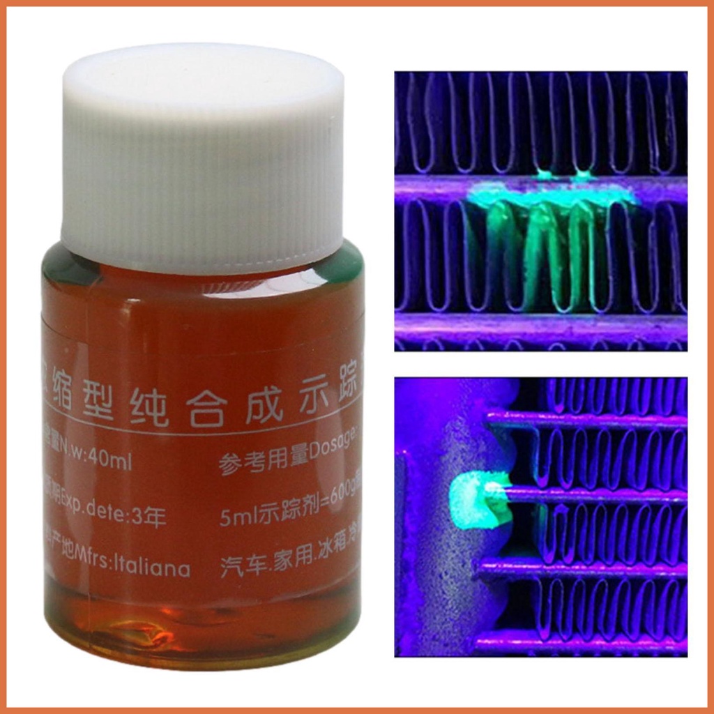 Refrigerant Leak Detector 40ml Fluorescent Leak Detection Agent Uv Dye