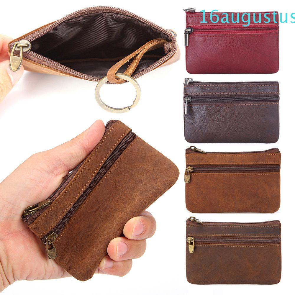 [COD] Retro Coin Purse Fashion Zero Purse Wallet Women Cowhide Men ...