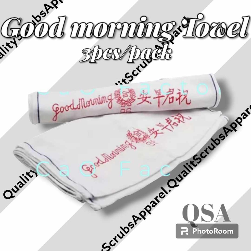 QSA'S GOOD MORNING TOWEL//3PCS PER PACK | Shopee Philippines