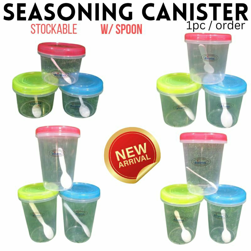 Powder Canister Container w/ Spoon Stockables for Milktea Sprinkles ...