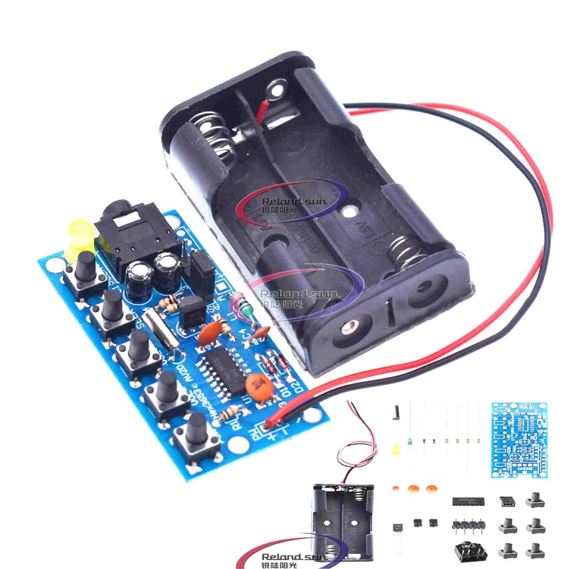 DIY Electronic Kits Wireless Stereo FM Radio Receiver Module PCB 76MHz ...