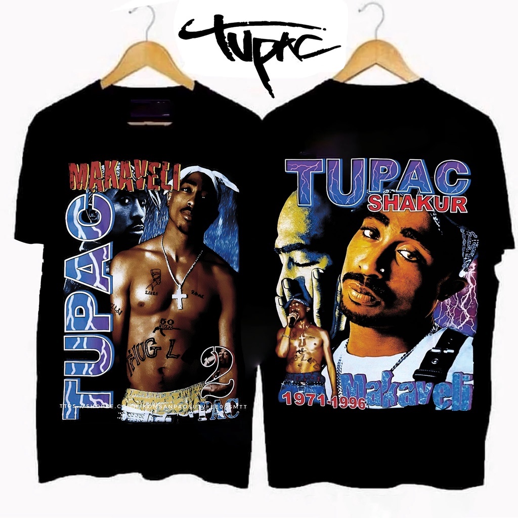2PAC Tupac Shakur V.5 Vintage Inspired Cotton Loose Clothing KUSH T ...