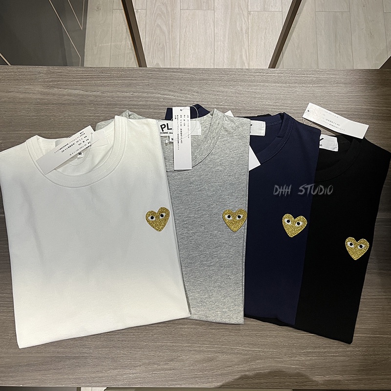 Ready Stock PLAY COMME DES GARCONS REI KAWAKUBO CDG LOVE GOLD HEART ...