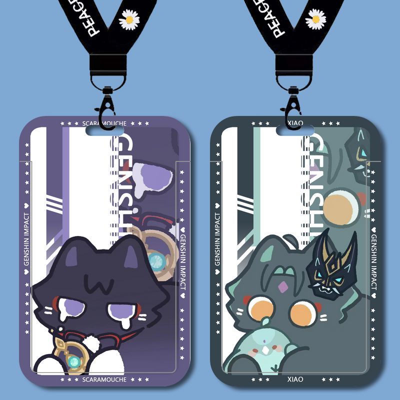 Yuanshen Cat Sanbing Card Holder Student School Card Campus Card ...